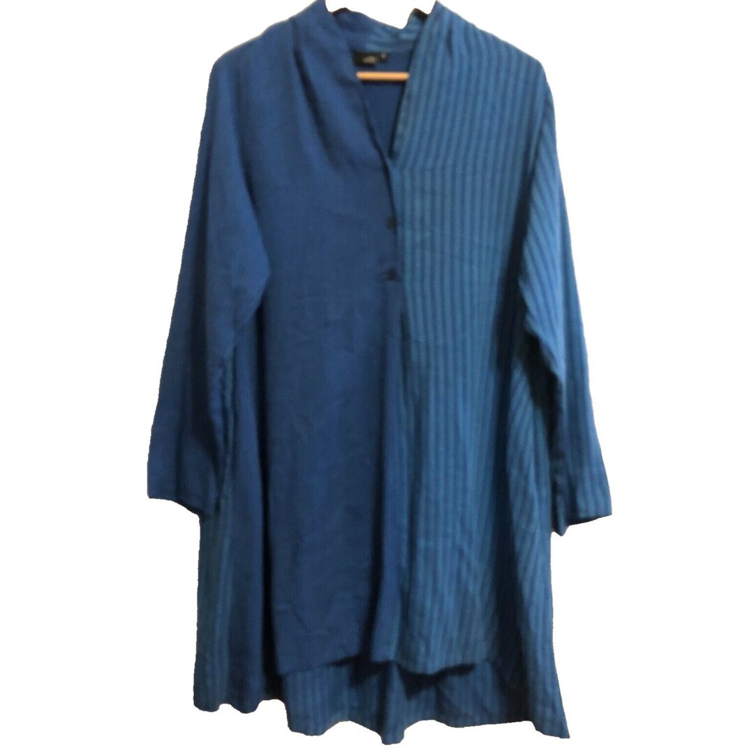 Vintage Lisa Bayne Art to Wear Lagenlook Stripe Asymmetrical Pockets ...