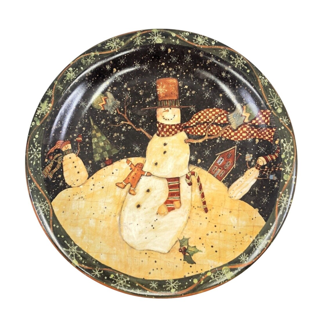 Vintage Susan Winget Snowman Dinner Plate Christmas Certified - Etsy Vintage Susan Winget Snowman Dinner Plate Christmas Certified - Etsy