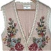 Vintage Art to Wear Cottage Core Floral Cardigan Sweater Vest Petite ...