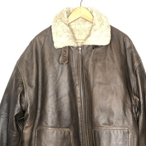 Wilsons Leather Sherpa Mens Bomber Aviator Jacket XL Street Reversible ...