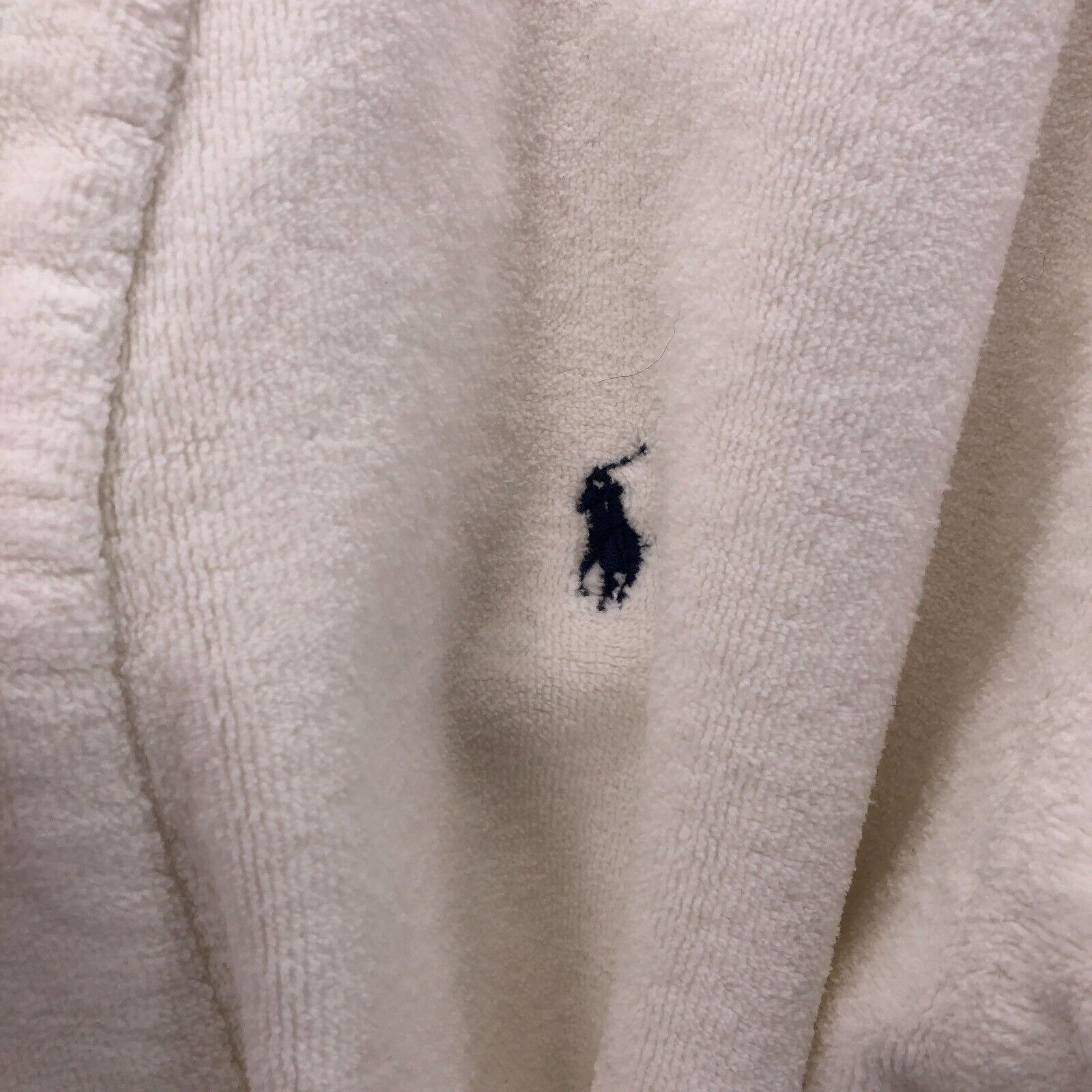 Vintage Polo Ralph Lauren Robe Mens One Size Heavy Belted White Logo ...