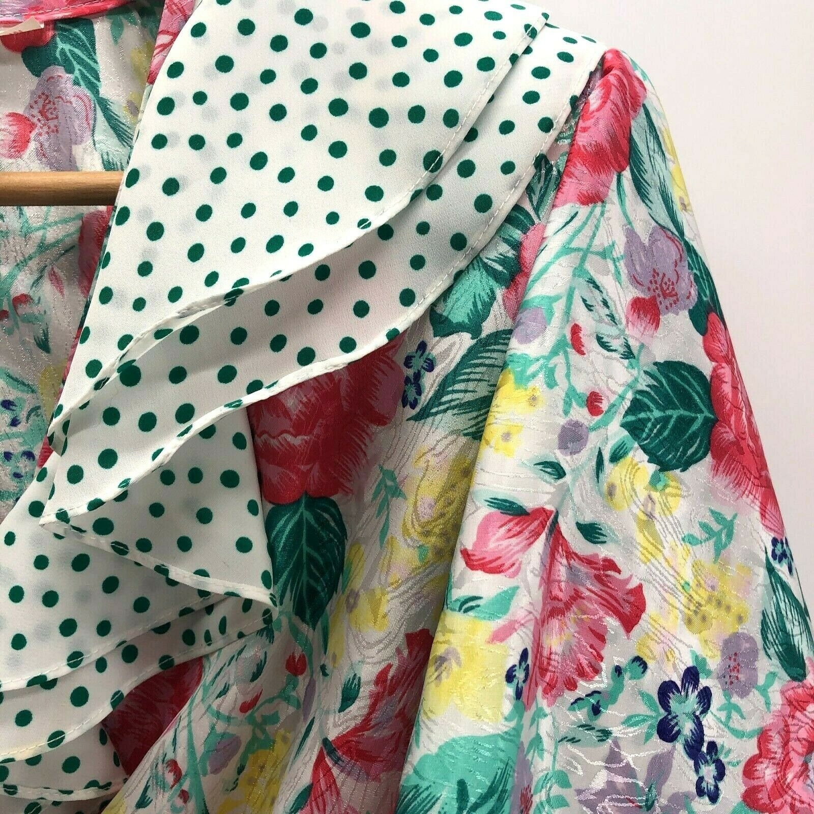 Vintage Susan Tudor Dress Floral Polka Dot Tulip Hem USA Size - Etsy