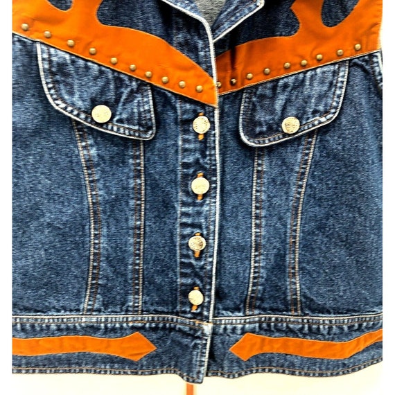 Vintage Doreman Burns Cowgirl Denim Vest Medium Studs… - Gem