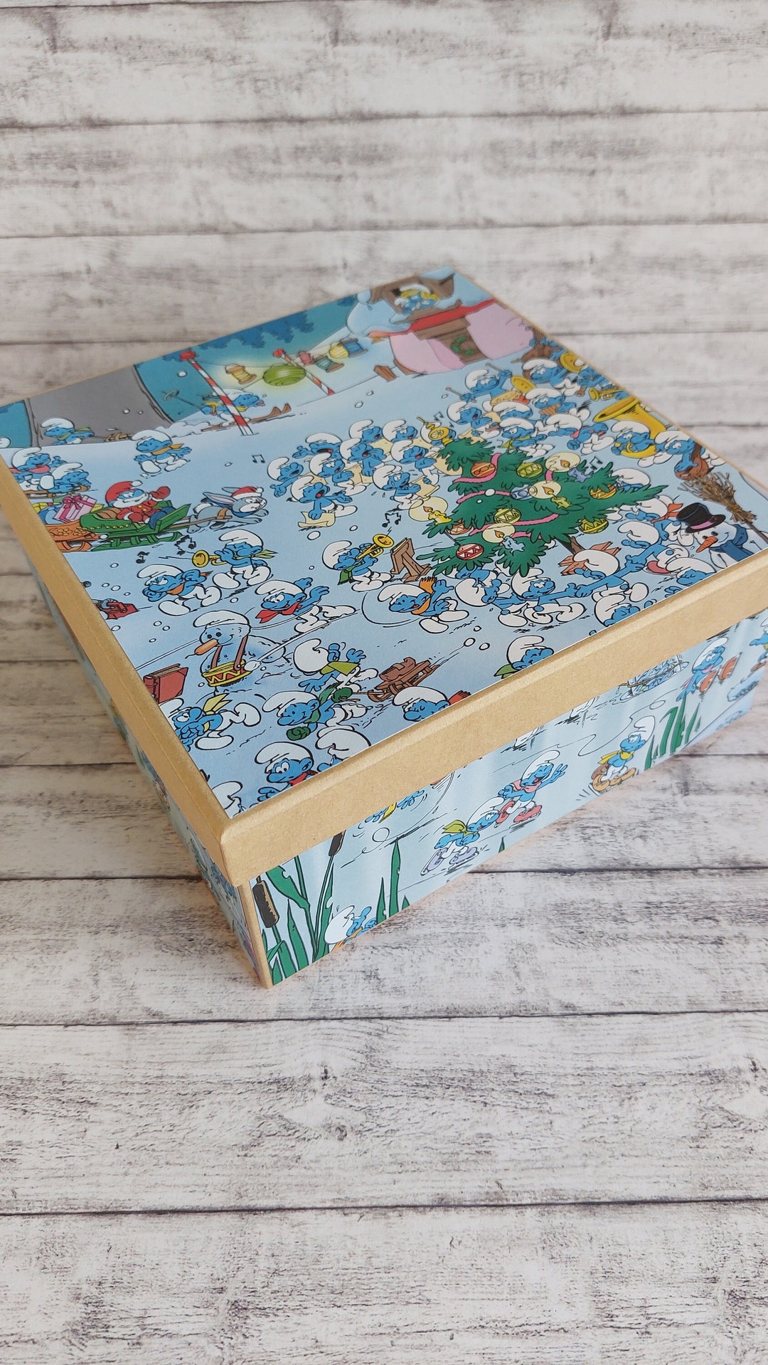Gift Box Smurfs Christmas Hidden Object Book Smurfette - Etsy