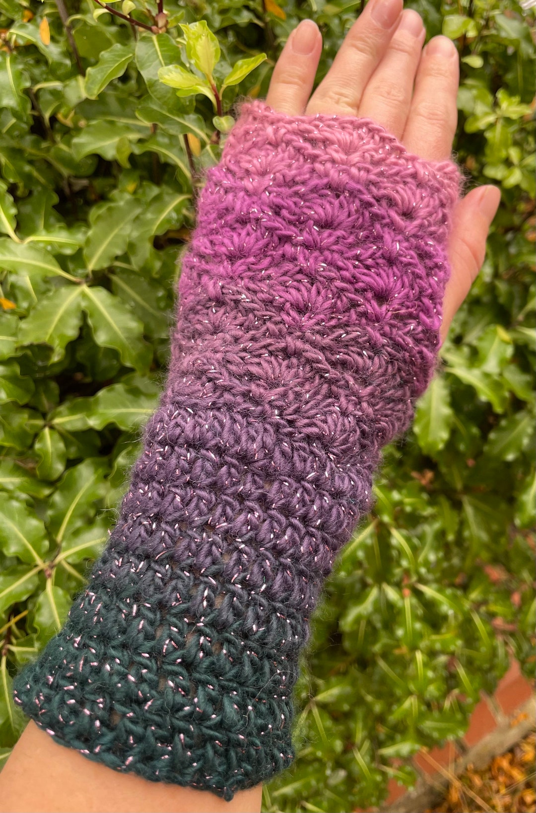Midnight Mermaid Fingerless Gloves/wrist Warmers - Etsy
