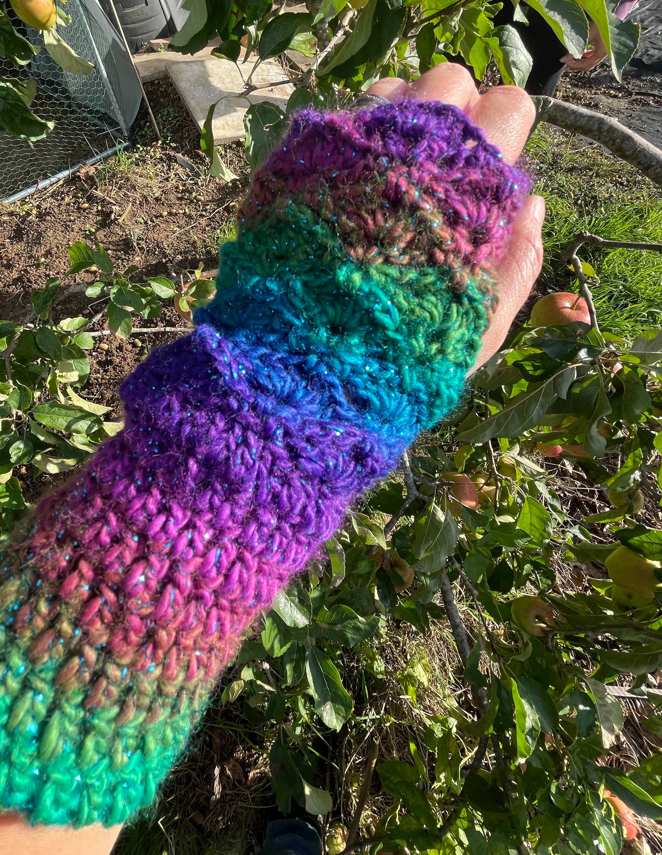 Rainbow Mermaid Fingerless Gloves/wrist Warmers - Etsy