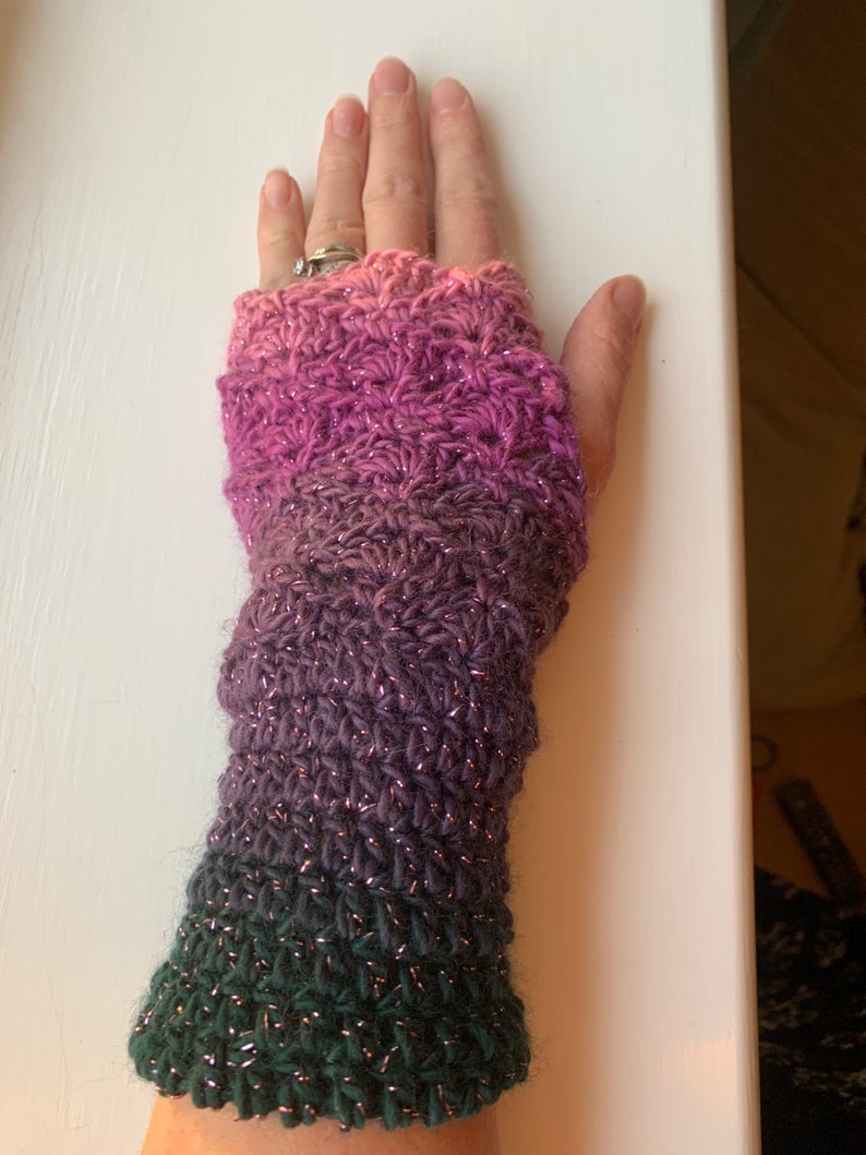 Midnight Mermaid Fingerless Gloves/wrist Warmers - Etsy