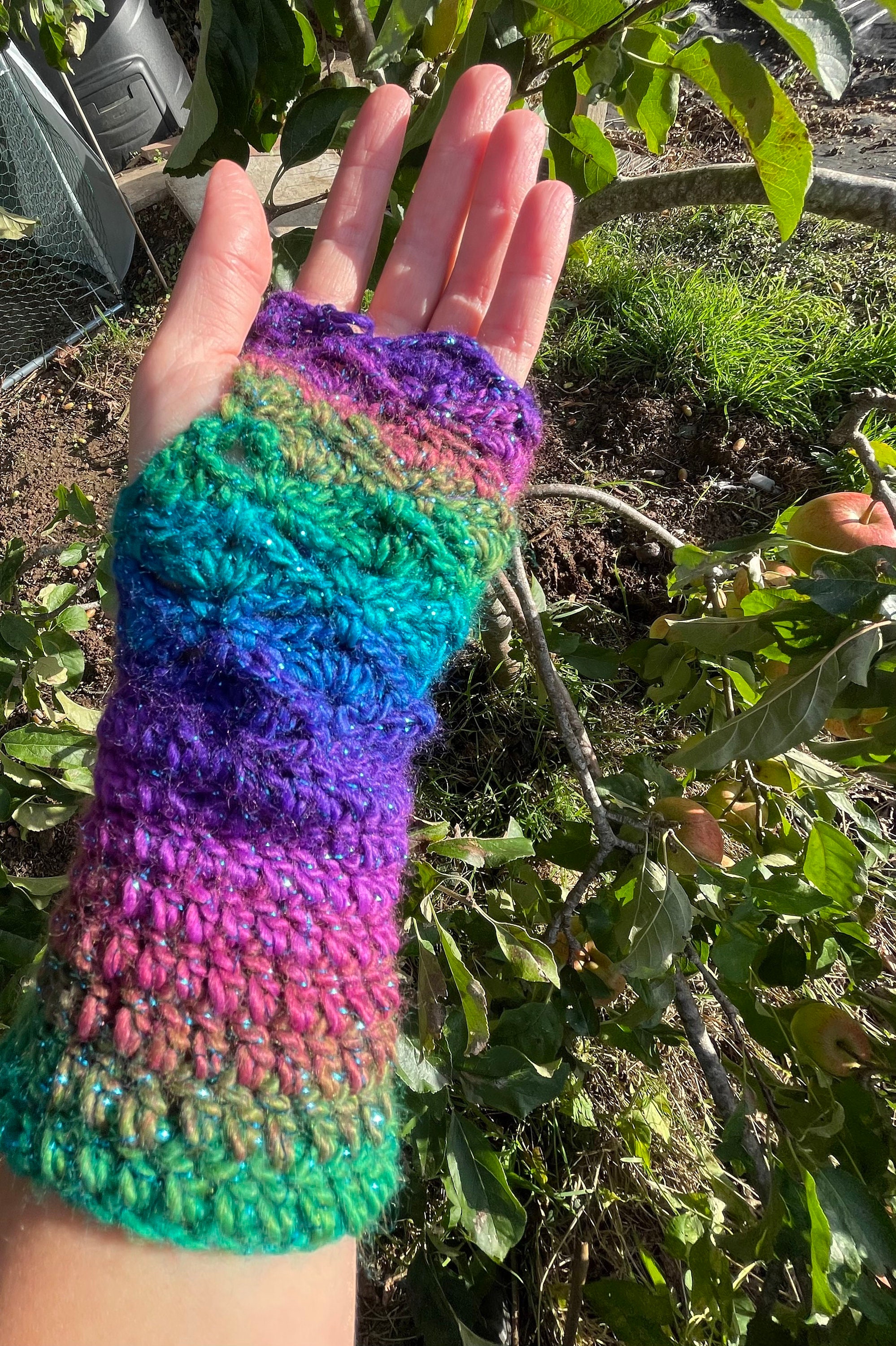 Rainbow Mermaid Fingerless Gloves/wrist Warmers - Etsy
