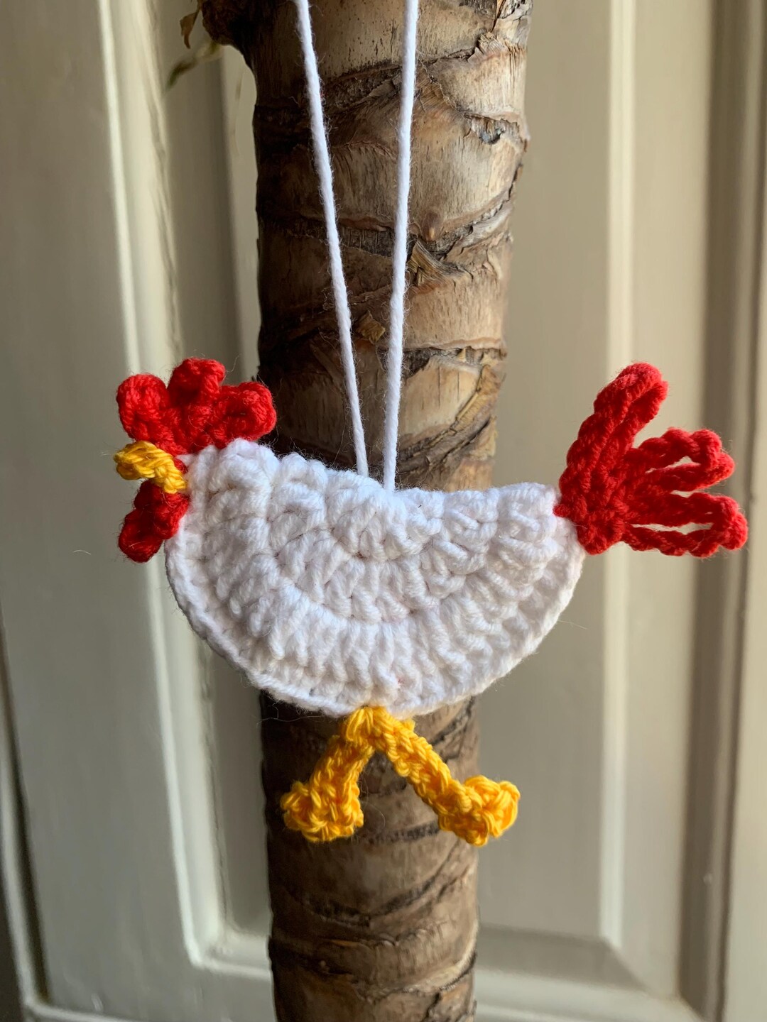 Cheer up Chicken Crochet Hanging Ornament With Optional Funny Message ...