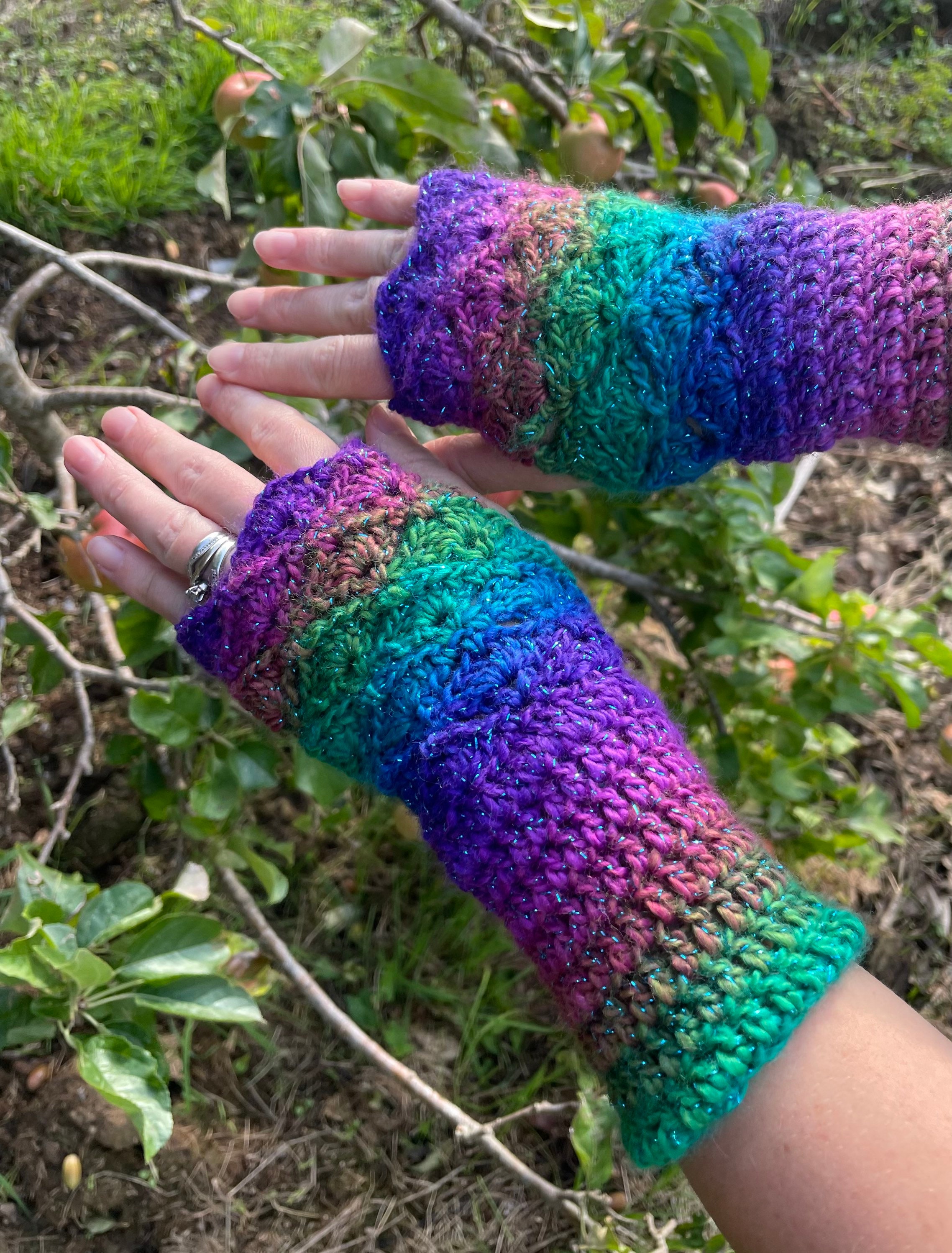 Rainbow Mermaid Fingerless Gloves/wrist Warmers - Etsy