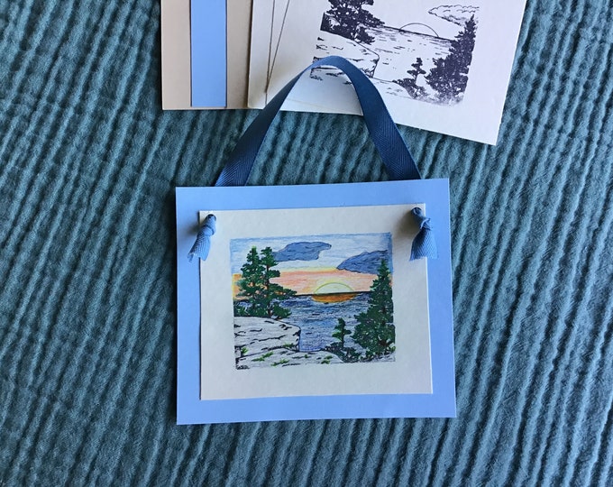 Color Your Own Door County Sunset Kit, Coloring Kit, Craft Kit Project ...