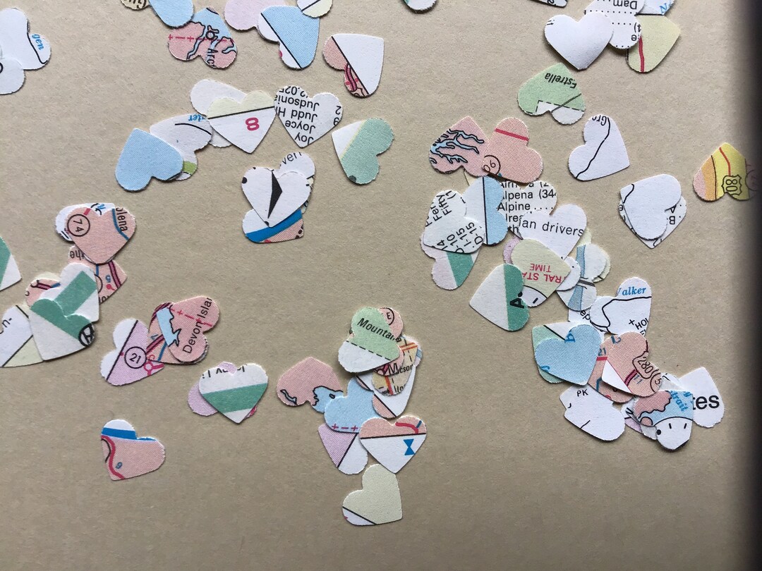 Vintage Map Punch Pieces, Travel, USA, United States, Crafts, Scrapbook ...