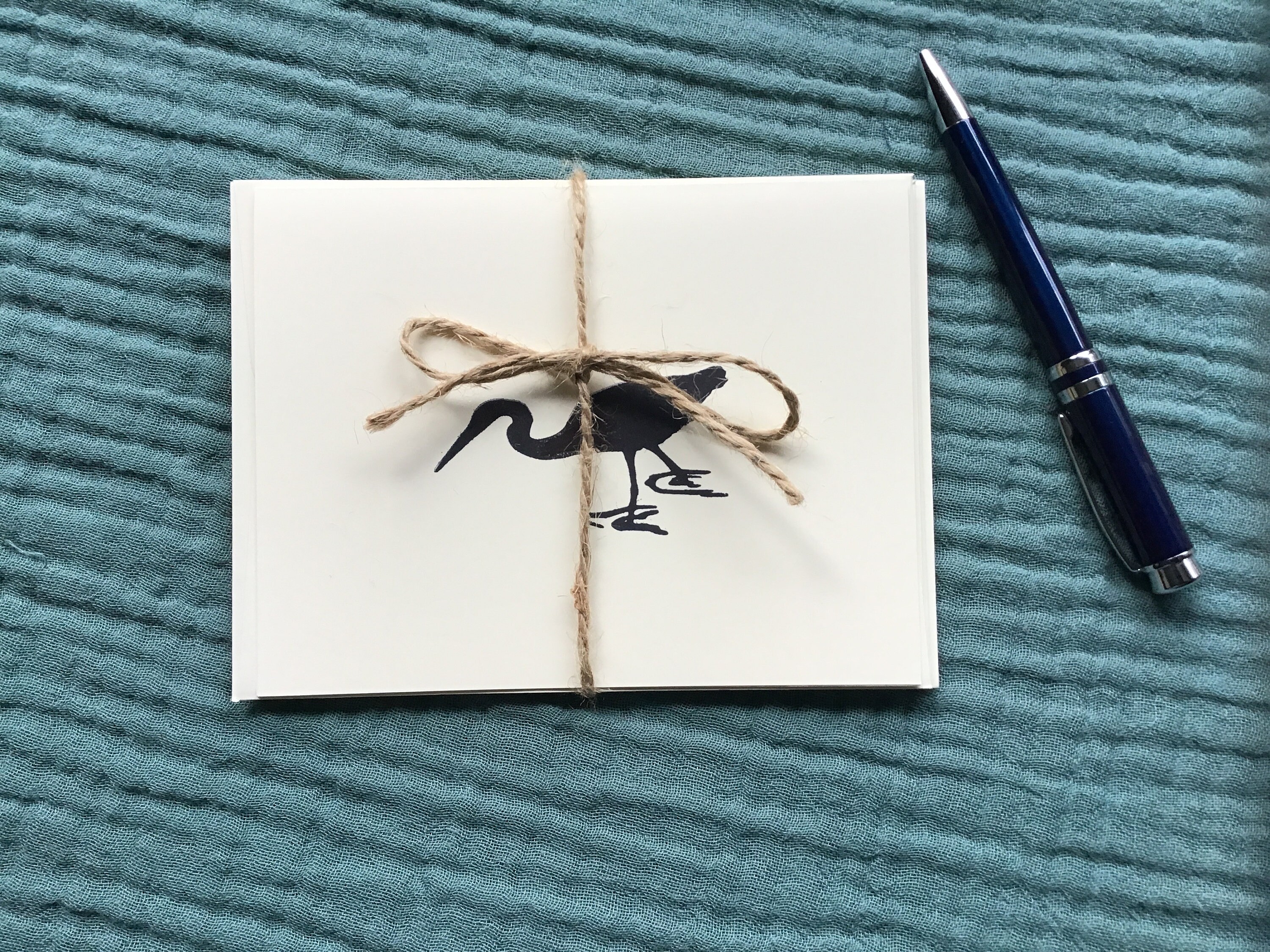 Blank Note Cards & Envelope Set, Nature-inspired, Crane, Heron, Egret ...