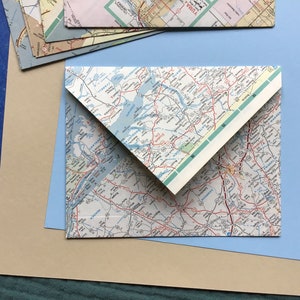 Handmade Envelopes, Vintage Maps, Travel, Antique, Wander, United ...
