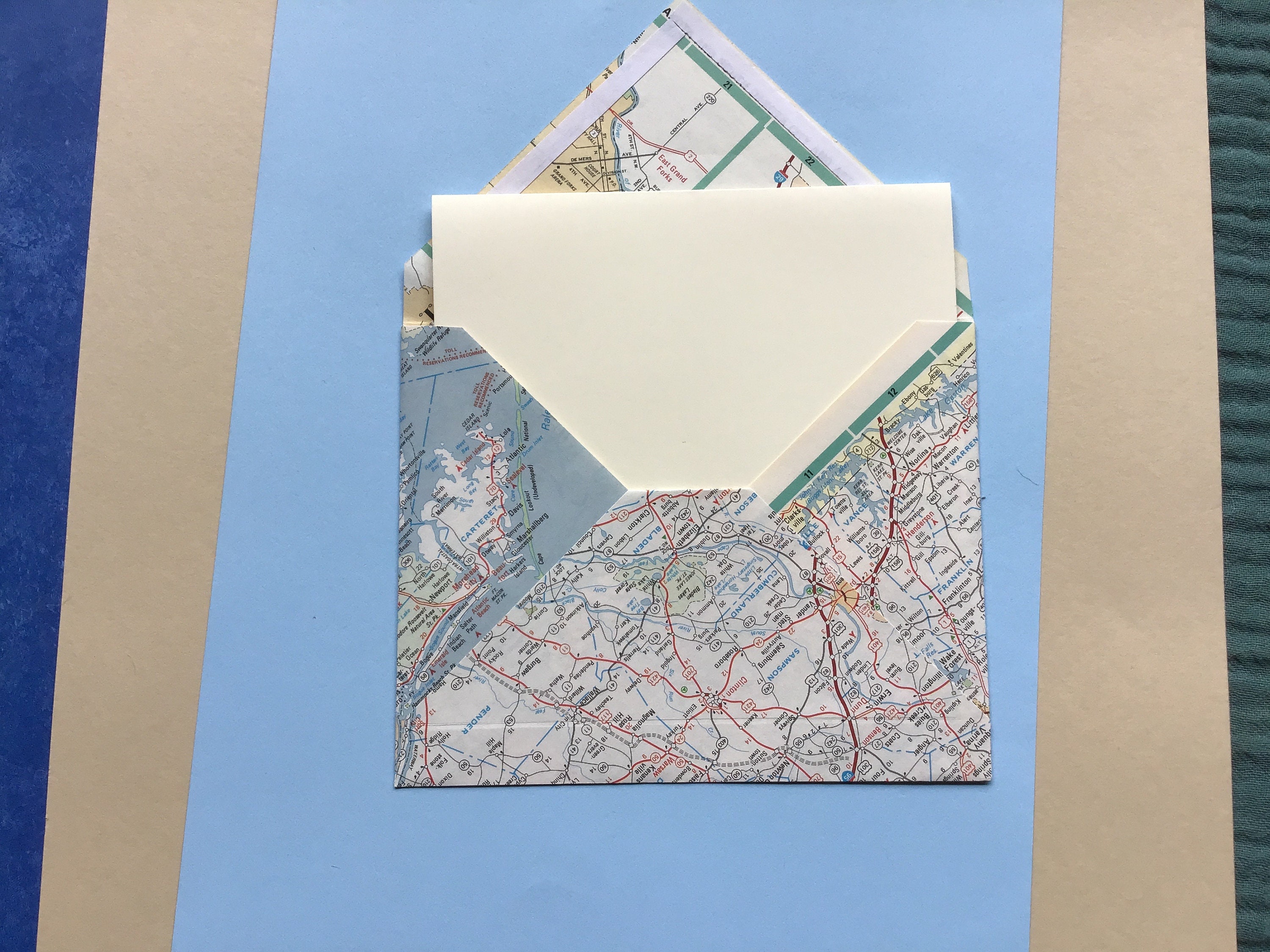 Handmade Envelopes, Vintage Maps, Travel, Antique, Wander, United ...