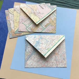 Handmade Envelopes, Vintage Maps, Travel, Antique, Wander, United ...