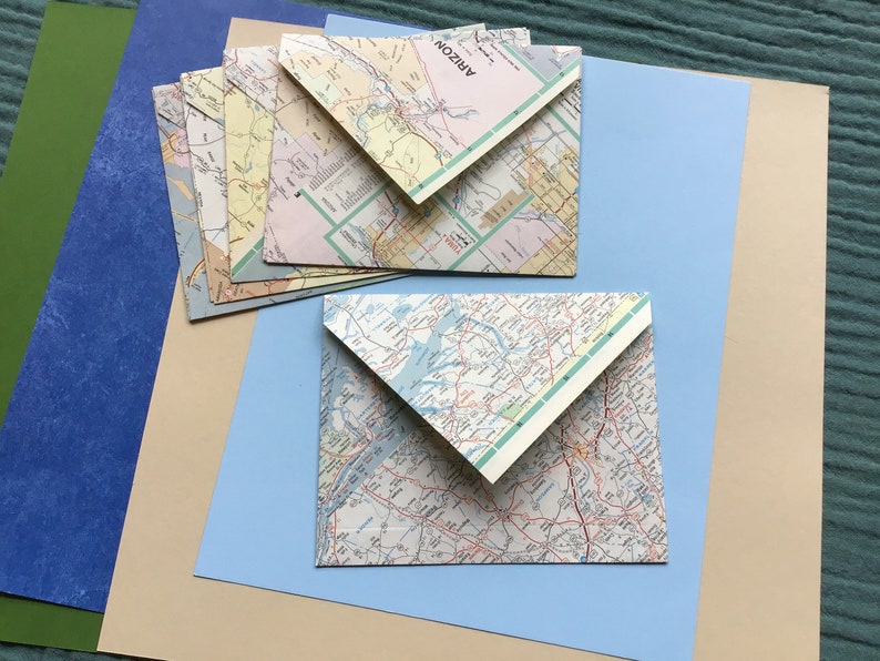 Handmade Envelopes, Vintage Maps, Travel, Antique, Wander, United ...