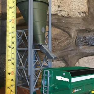 Farm Yard Toy Feed Bins Silo Green Blue Silver With Farm Name or Herd ...