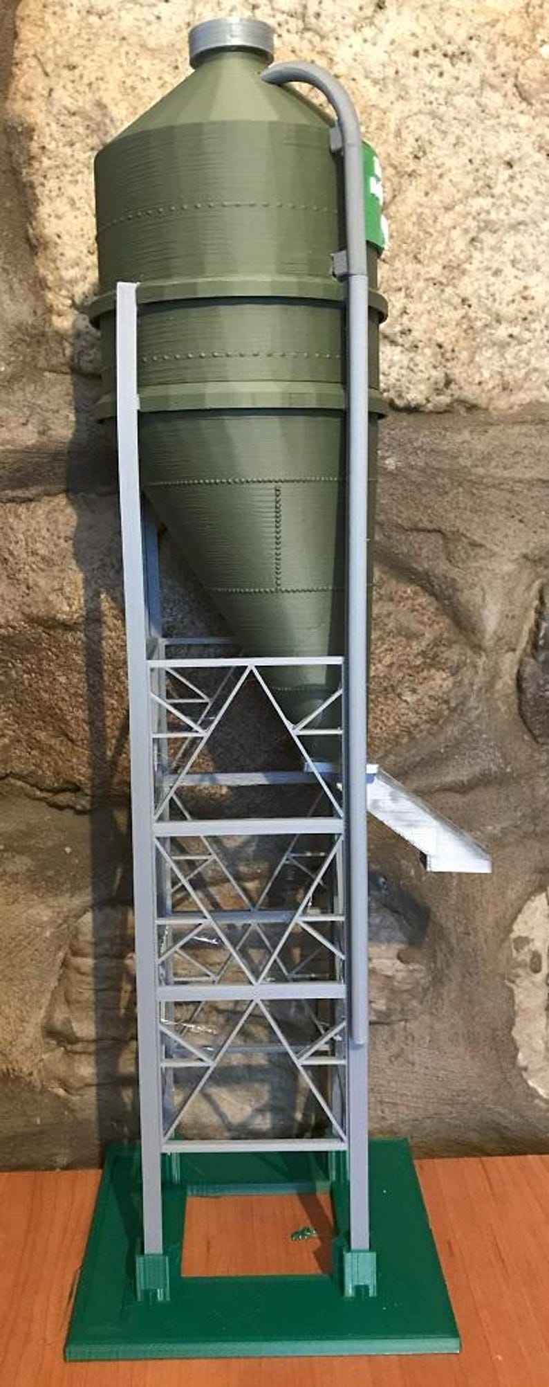 Farm Yard Toy Feed Bins Silo Green Blue Silver With Farm Name or Herd ...