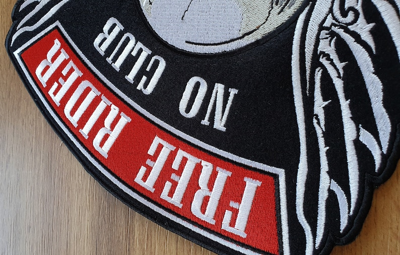 Free Rider Motorcycle Patch for Jacker, Large Biker Patch - Etsy