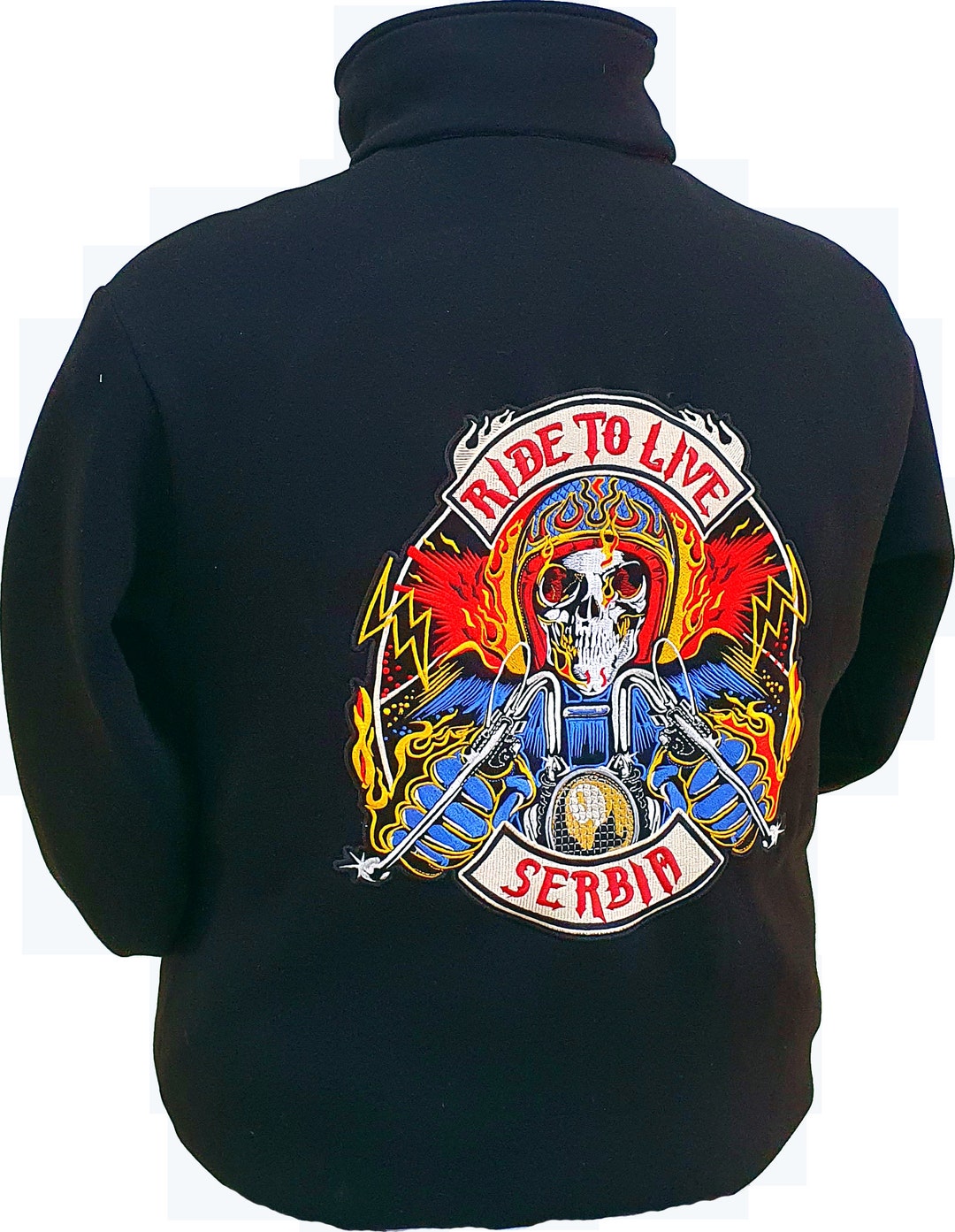 Motorcycles Sweatshirt and Hoodies FREE RIDER Embroidered - Etsy