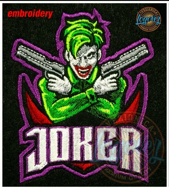 Joker Patch Embroidery Design, Joker Patch DST - Etsy