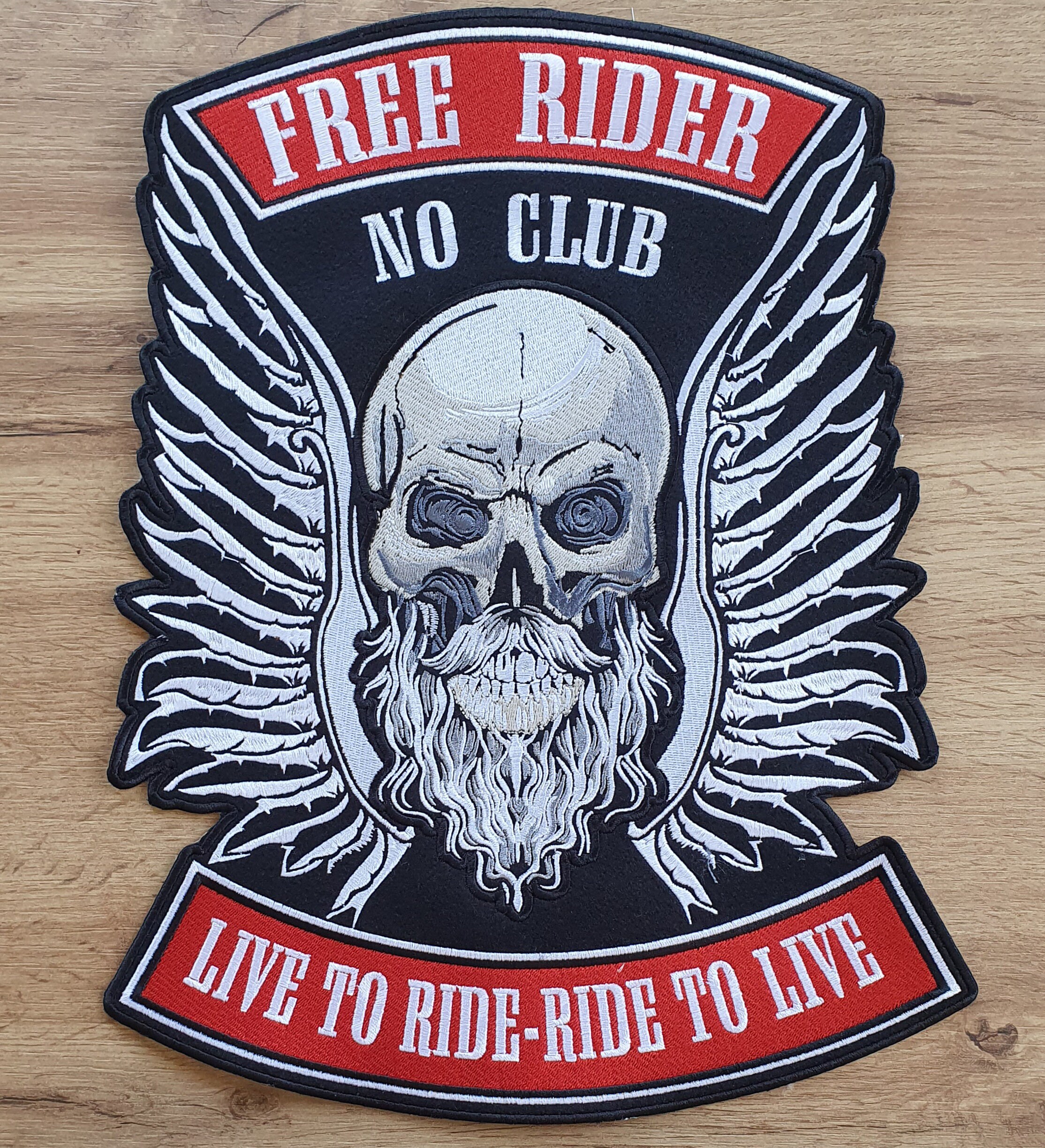Free Rider Motorcycle Patch for Jacker, Large Biker Patch - Etsy