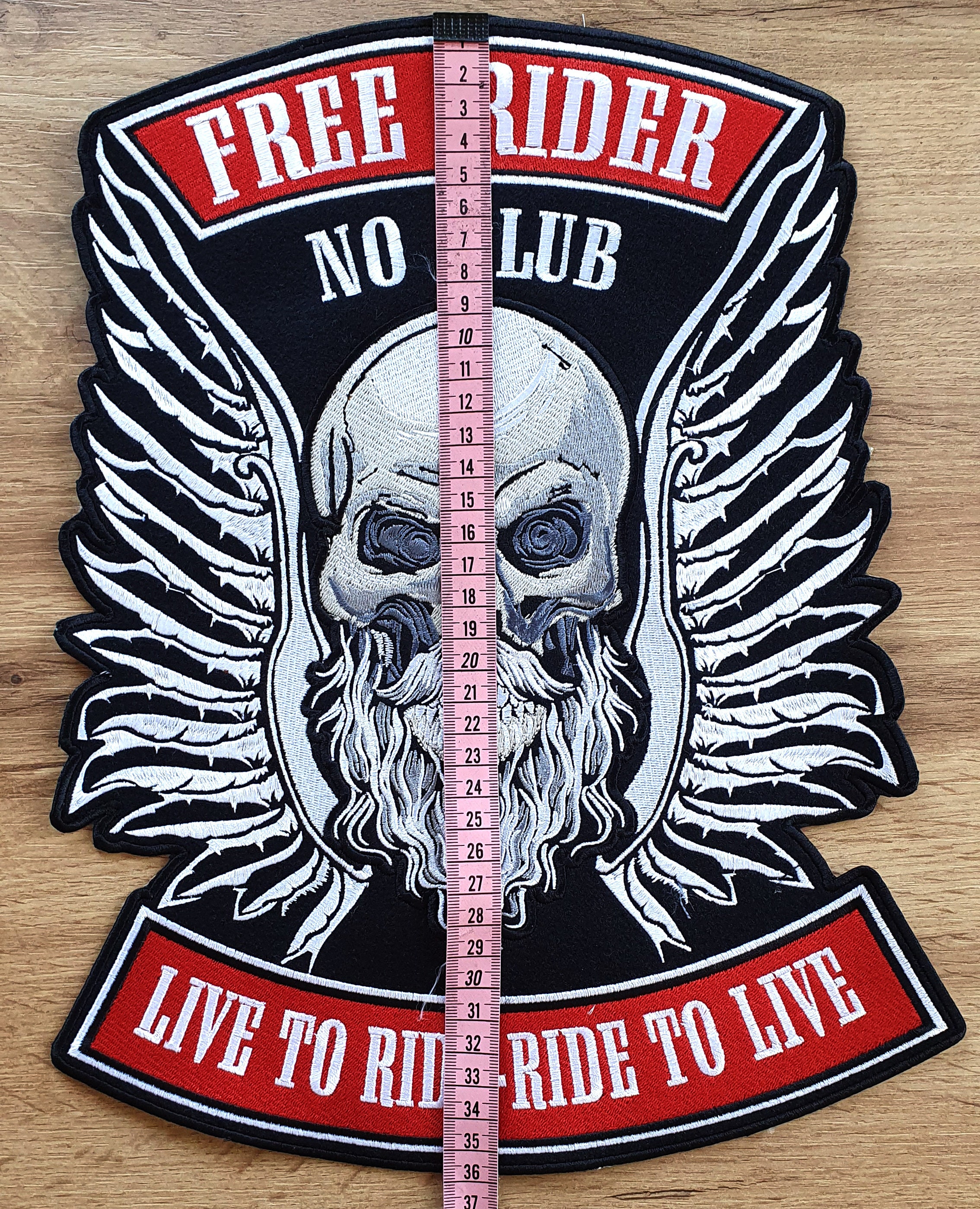 Free Rider Motorcycle Patch for Jacker, Large Biker Patch - Etsy
