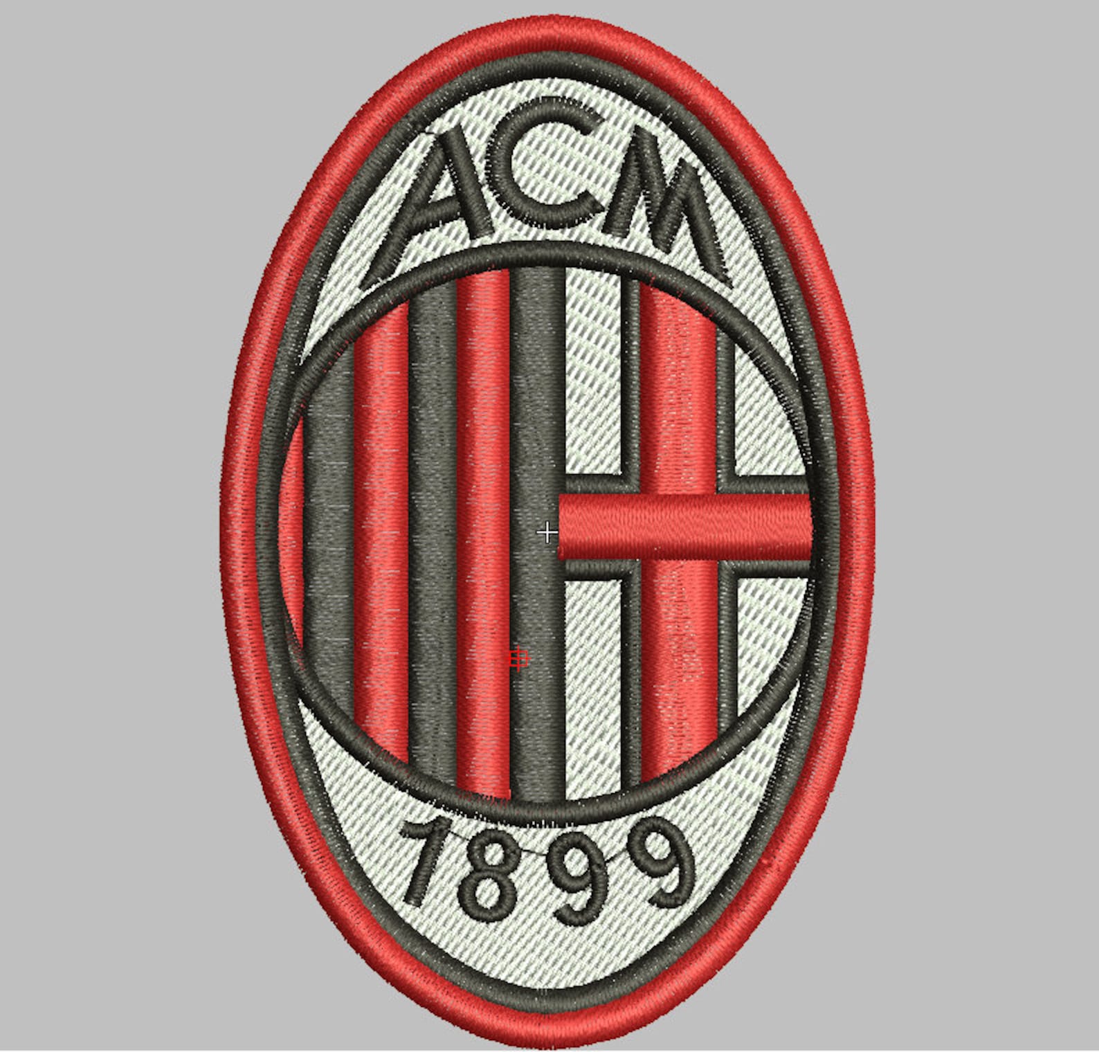 AC Milan Embroidery Design DST, DSB, - Etsy