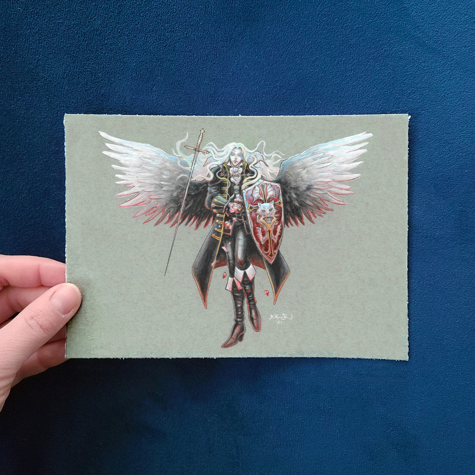 Castlevania Alucard Wing Cape Sticker Mini Poster Print or - Etsy