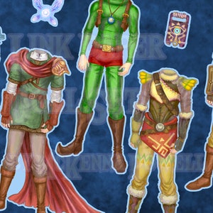 The Legend of Zelda Link Paper Doll - Digital Download - Tears of the ...
