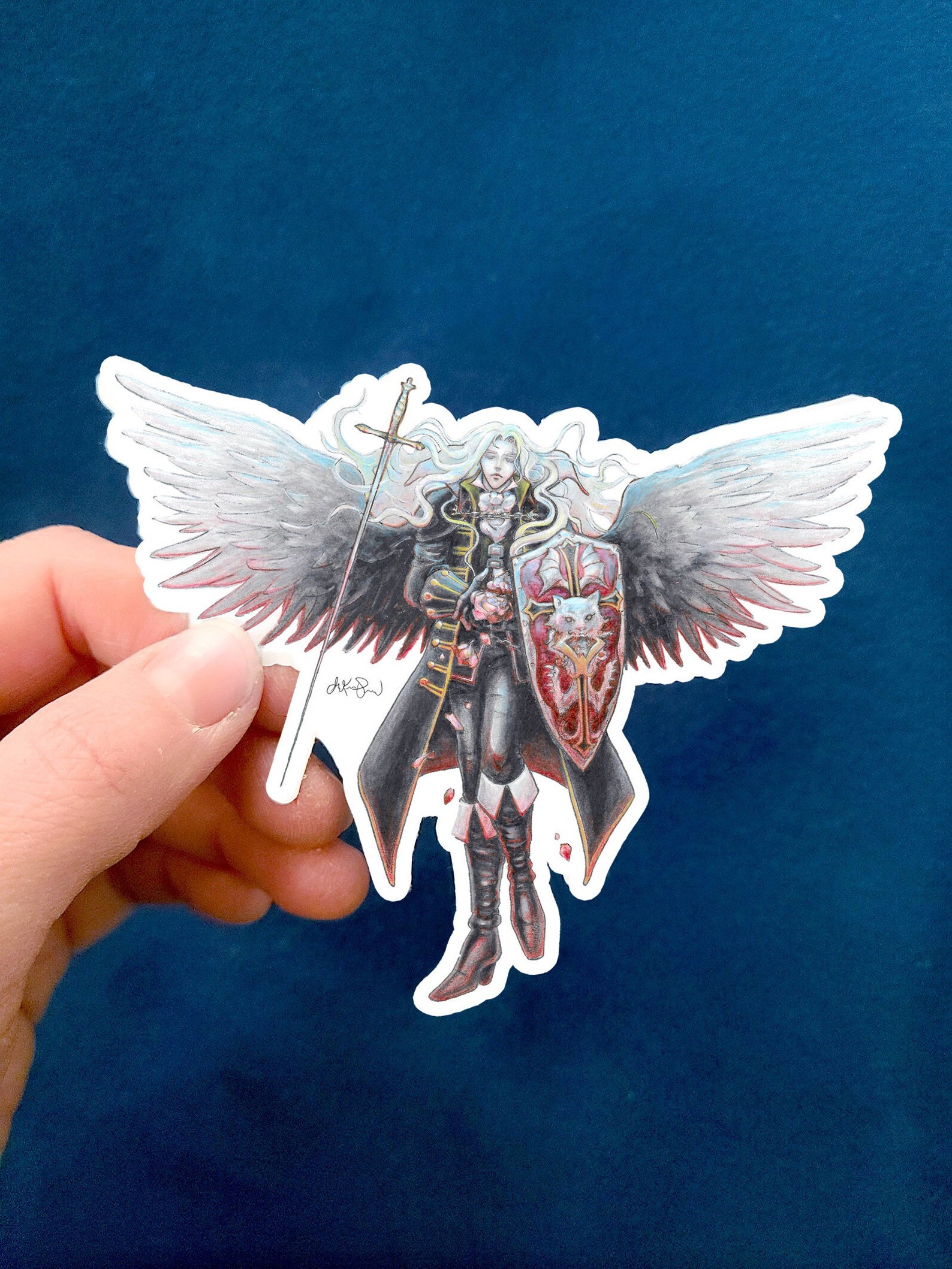 Castlevania Alucard Wing Cape Sticker Mini Poster Print or - Etsy