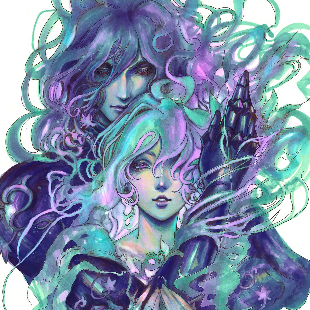 Aeon & Lilith Original Artwork Print by Mckenna Powell Manga Style ...