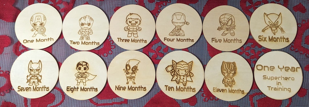 Superhero Monthly Milestones for Baby - Etsy