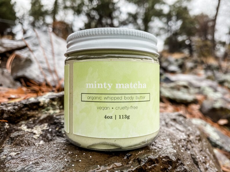 Minty Matcha Peppermint Tea Tree Organic Body Butter - Etsy