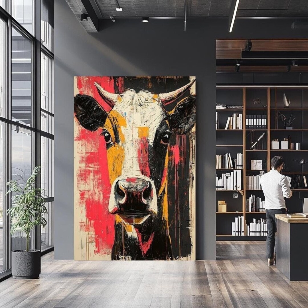 Cow Print | Cow Wall Art | Cow Wall Decor | Cow Wall Art Canvas | Cow ...