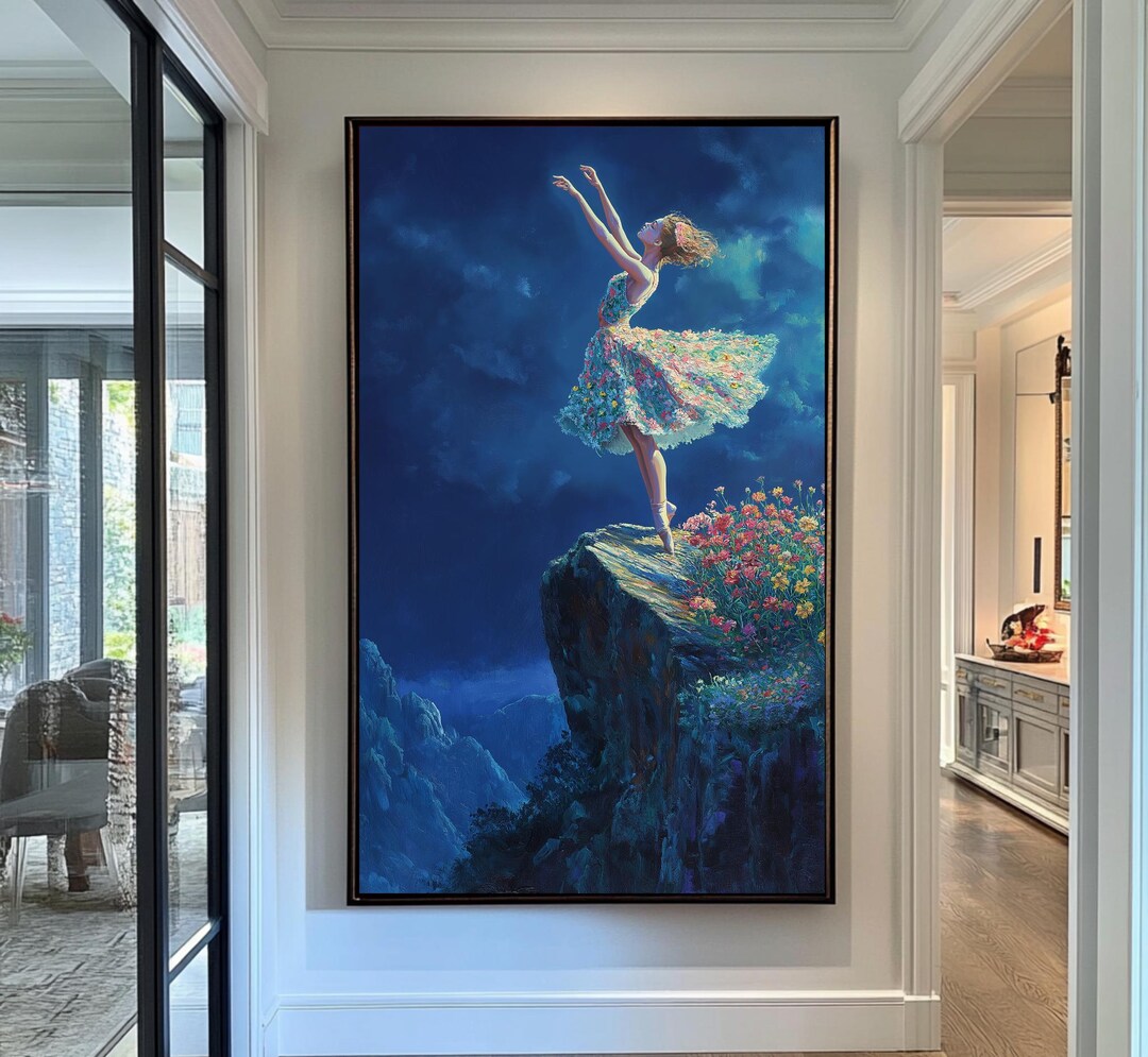 Dancing Ballerina Canvas Ethereal Wall Art for Modern Wall Decor ...