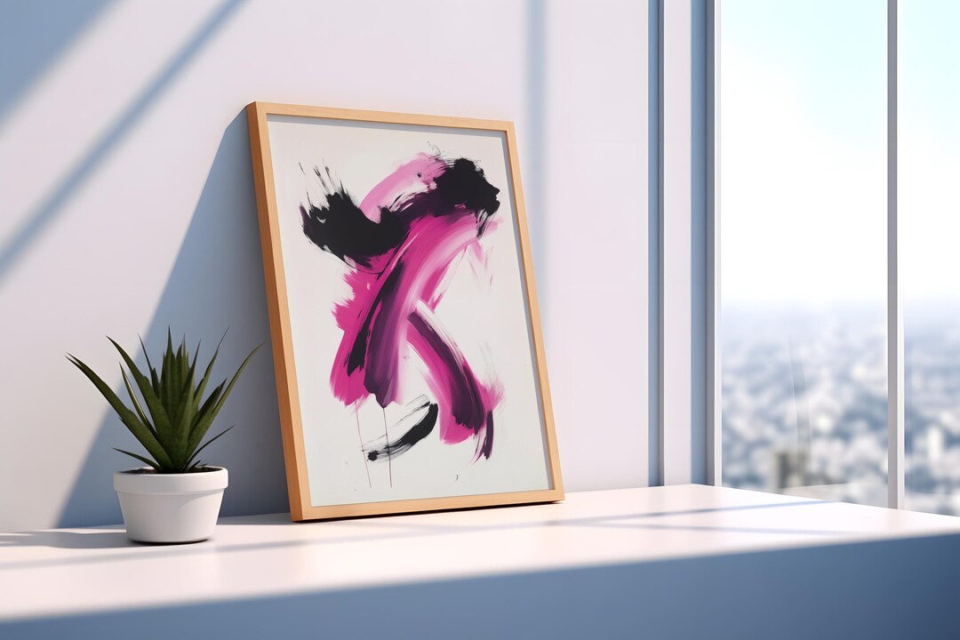 Pink Abstract Wall Art Pink Abstract Wall Art Canvas Pink Abstract Wall ...