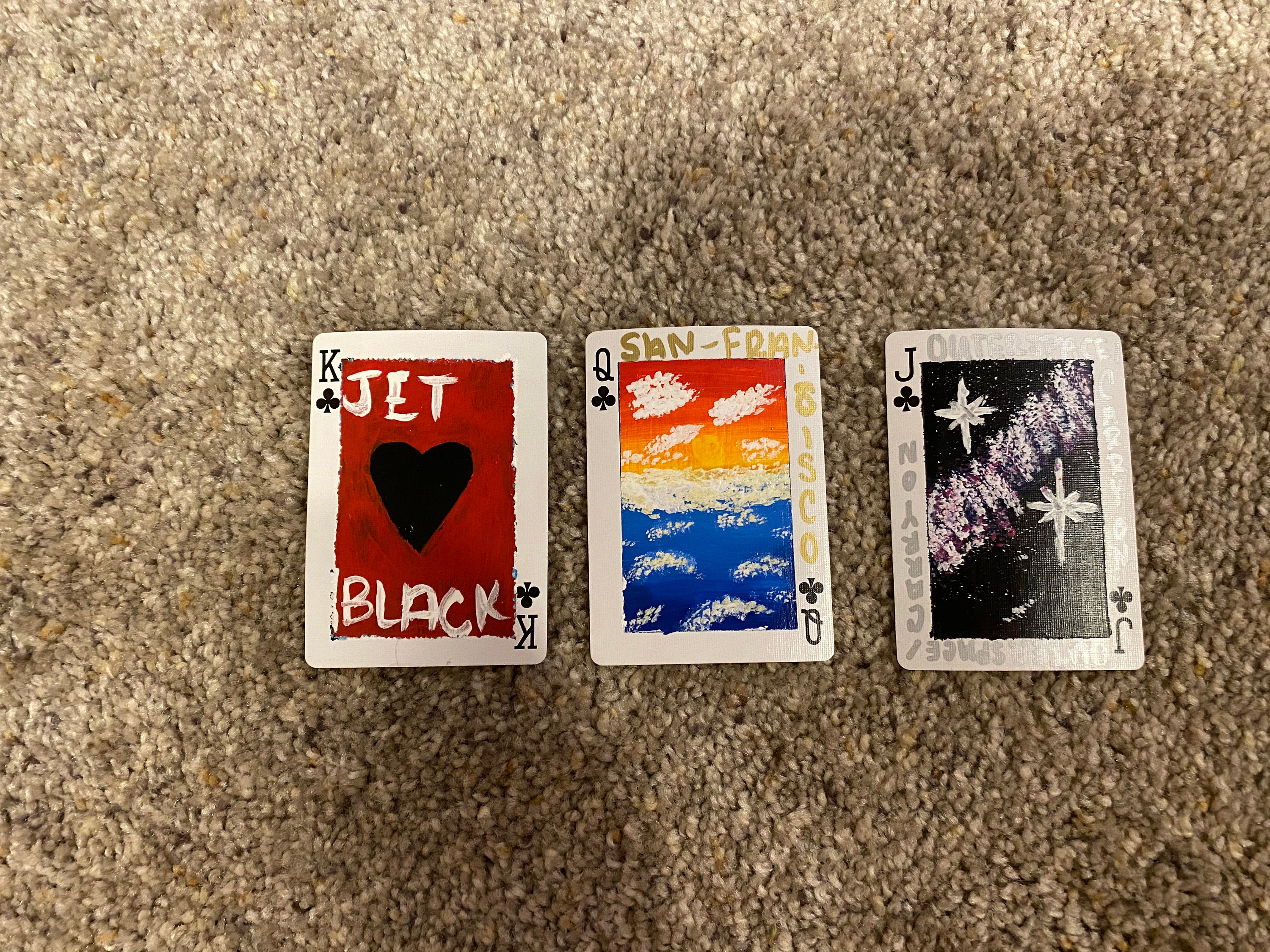 Custom Painted Deck of Cards - Etsy