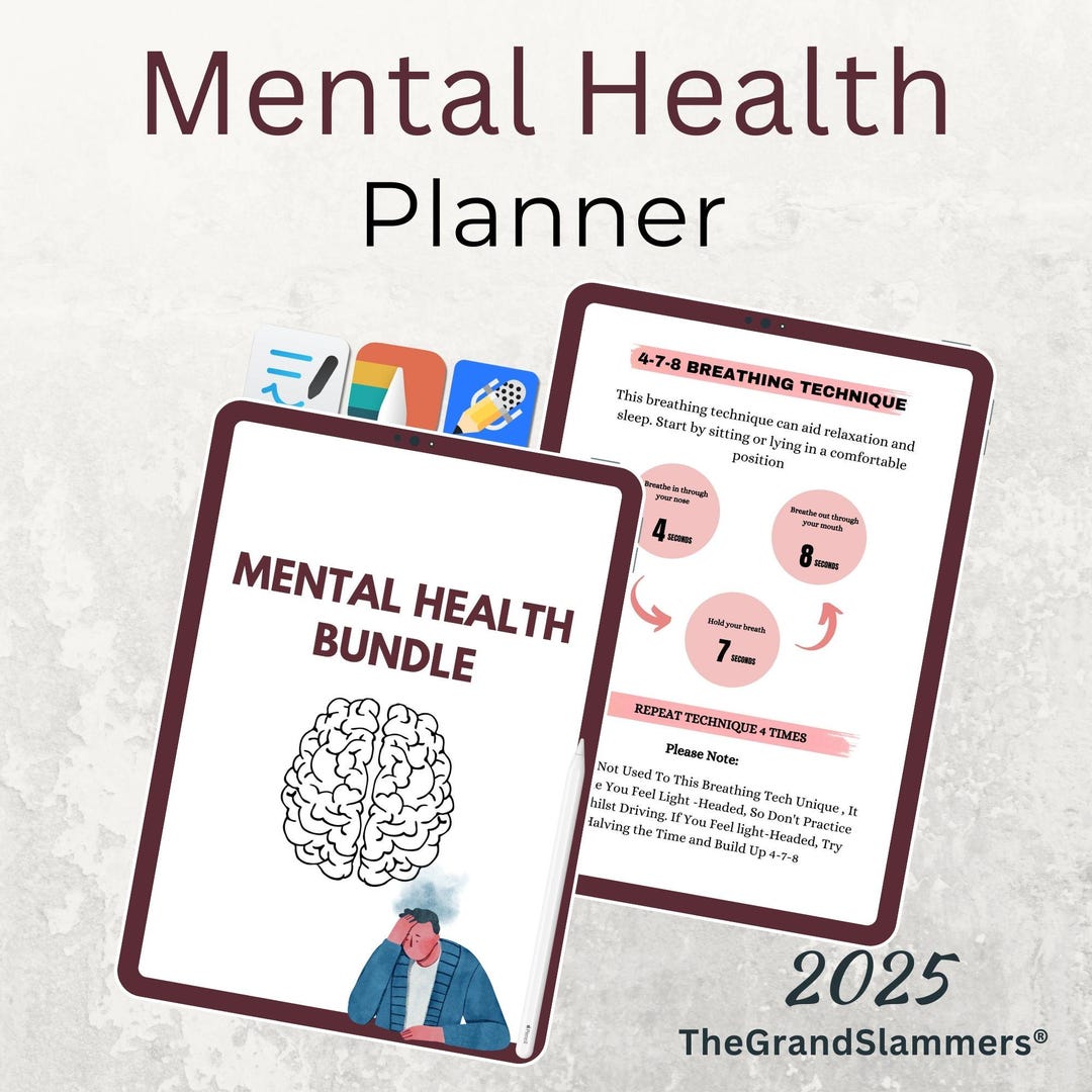 Mental Health Planner | Self-care Journal for Goodnotes and PDF | Daily ...