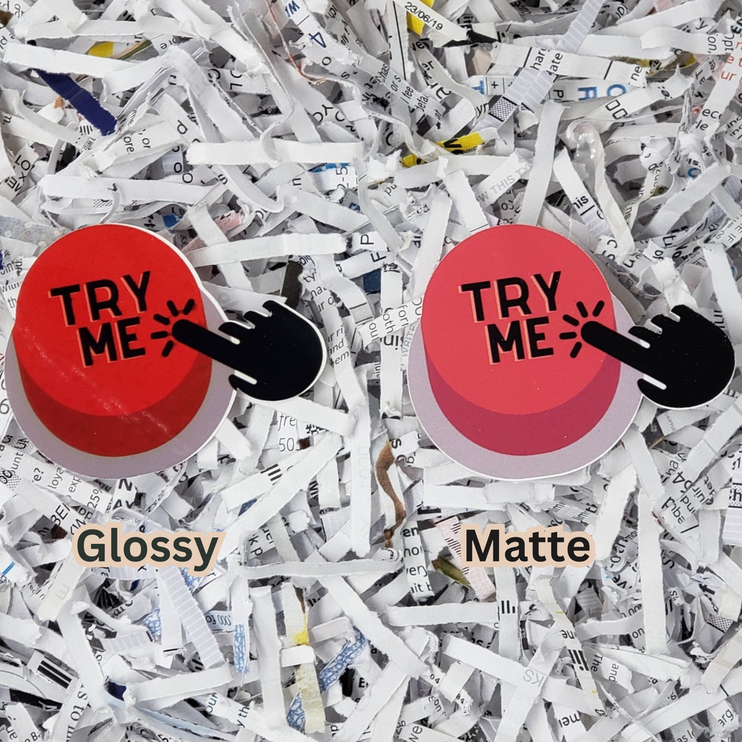 Try Me Sticker Notebook Sticker Laptop Sticker Water Resistant Die Cut ...