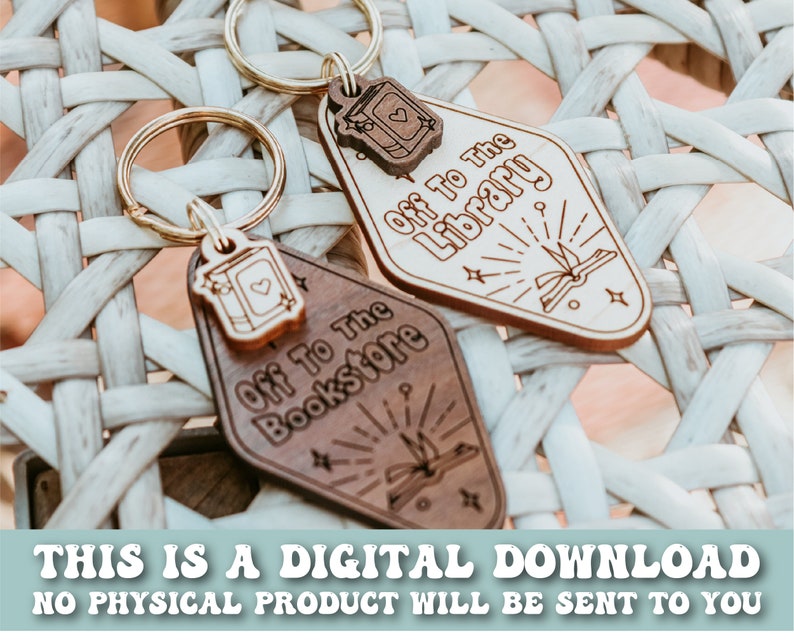 Off to the Bookstore / Library Keychain SVG, Ai, EPS Files - Book Svg ...