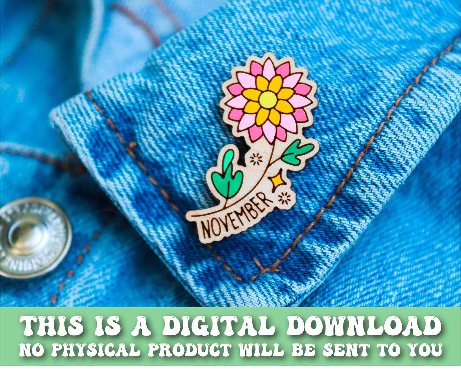 Birth Month Flower Pins SVG, Ai, EPS Files - Glowforge Files - Laser ...