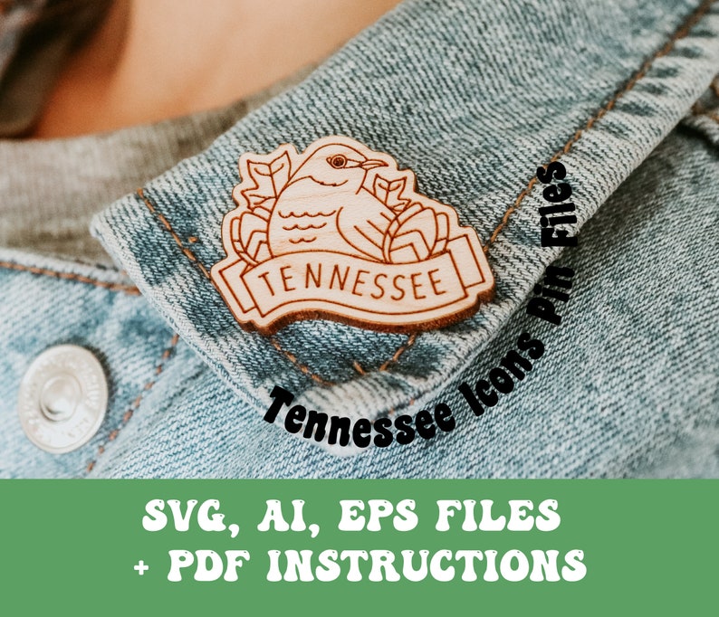 Tennessee Icons Pin SVG Ai EPS Files Tennessee Svg State - Etsy