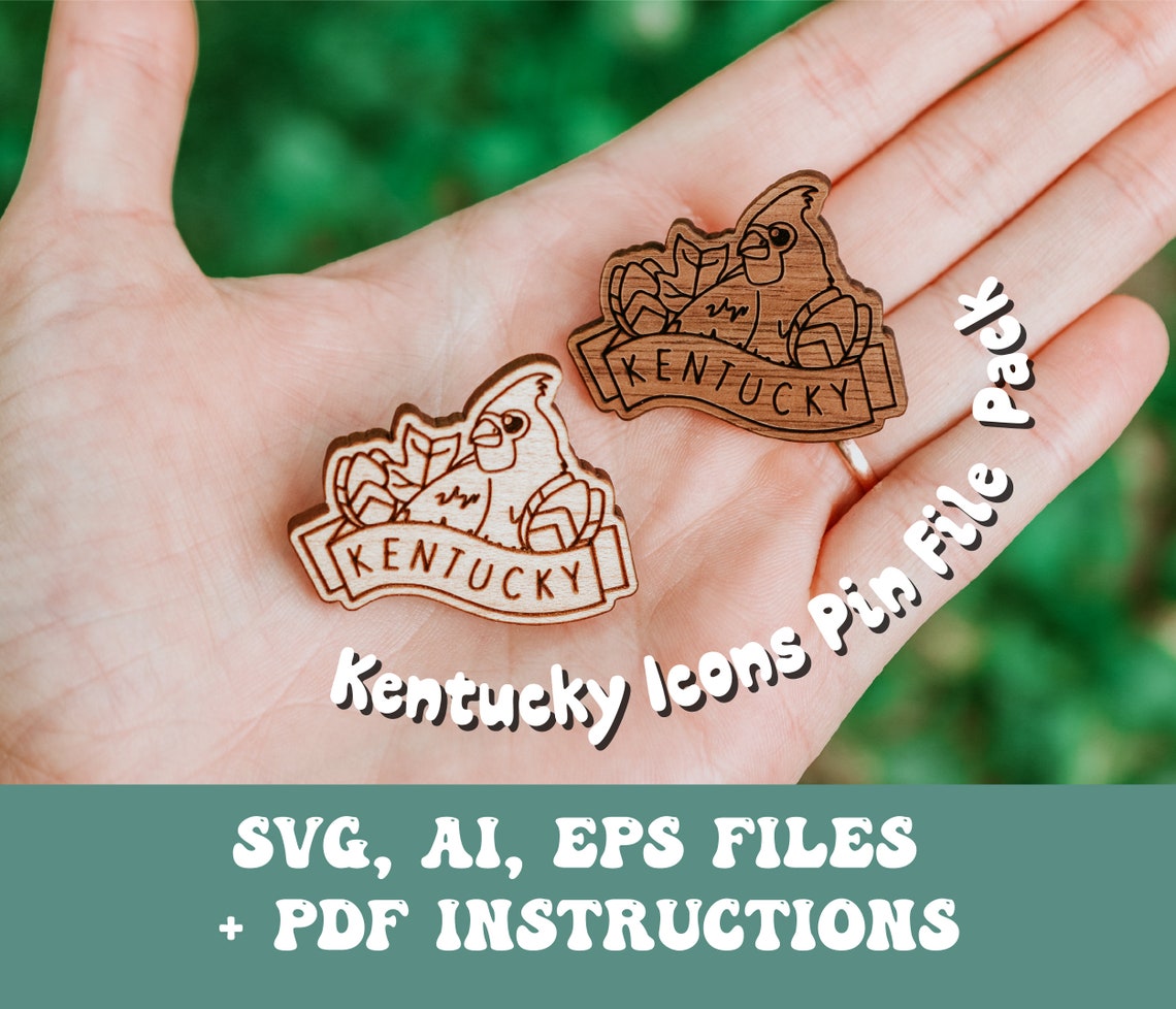 Kentucky Icons Pin SVG, Ai, EPS Files - Kentucky Svg - Cardinal Svg ...