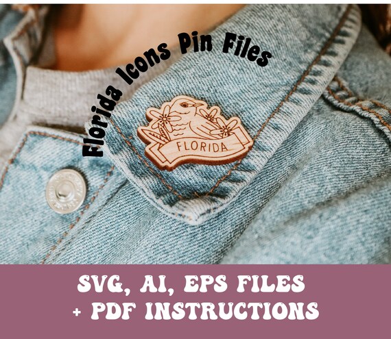 Florida Icons Pin SVG Ai EPS Files Florida Svg State | Etsy
