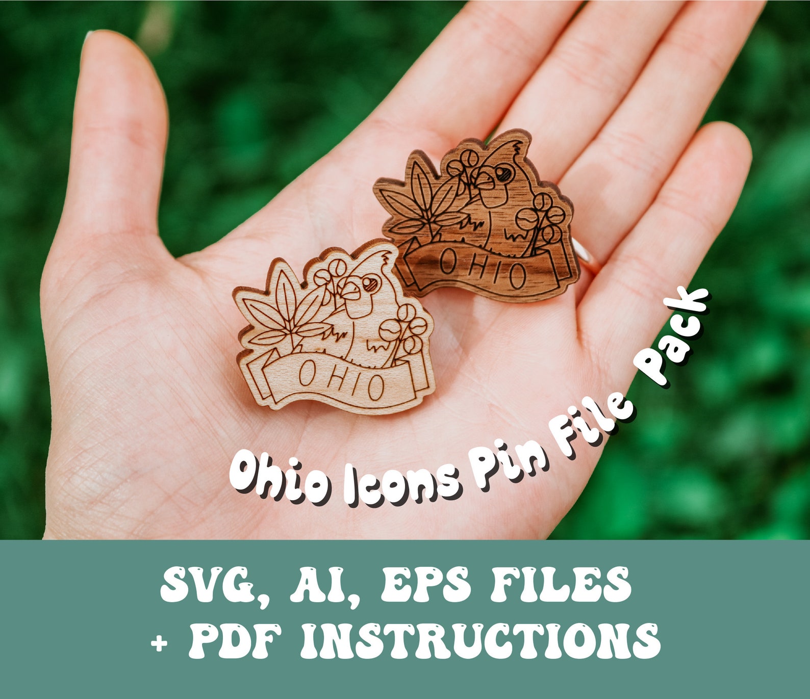 Ohio Icons Pin SVG Ai EPS Files Ohio Svg Buckeye Svg - Etsy