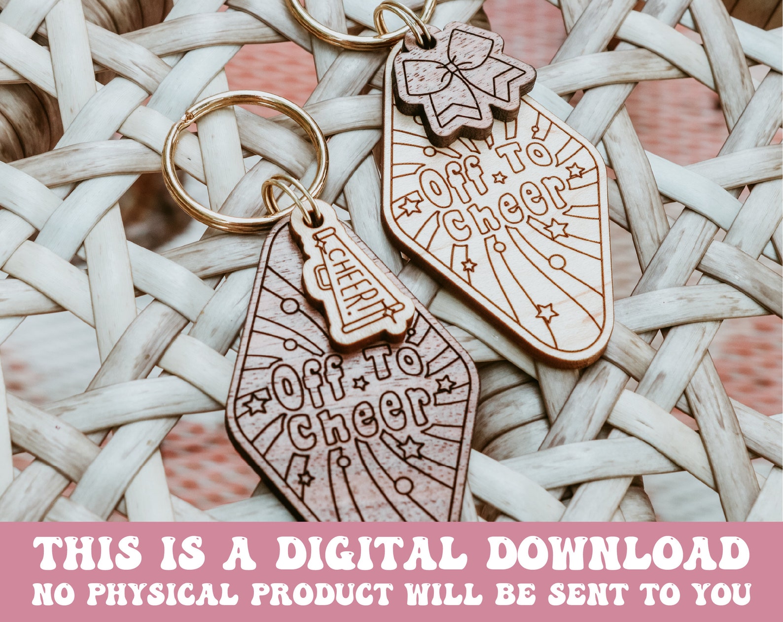 Off to Cheer Keychain SVG Ai EPS Files Cheerleading Svg - Etsy