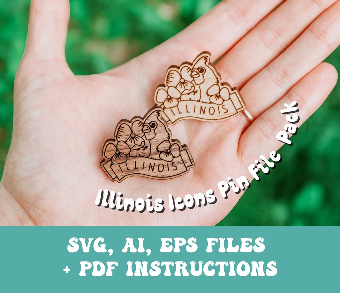 Illinois Icons Pin SVG, Ai, EPS Files - Illinois Svg - Cardinal Svg ...