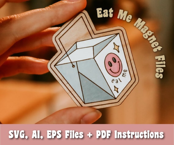 Eat Me Takeout Container Magnet SVG Ai EPS Files Glowforge - Etsy